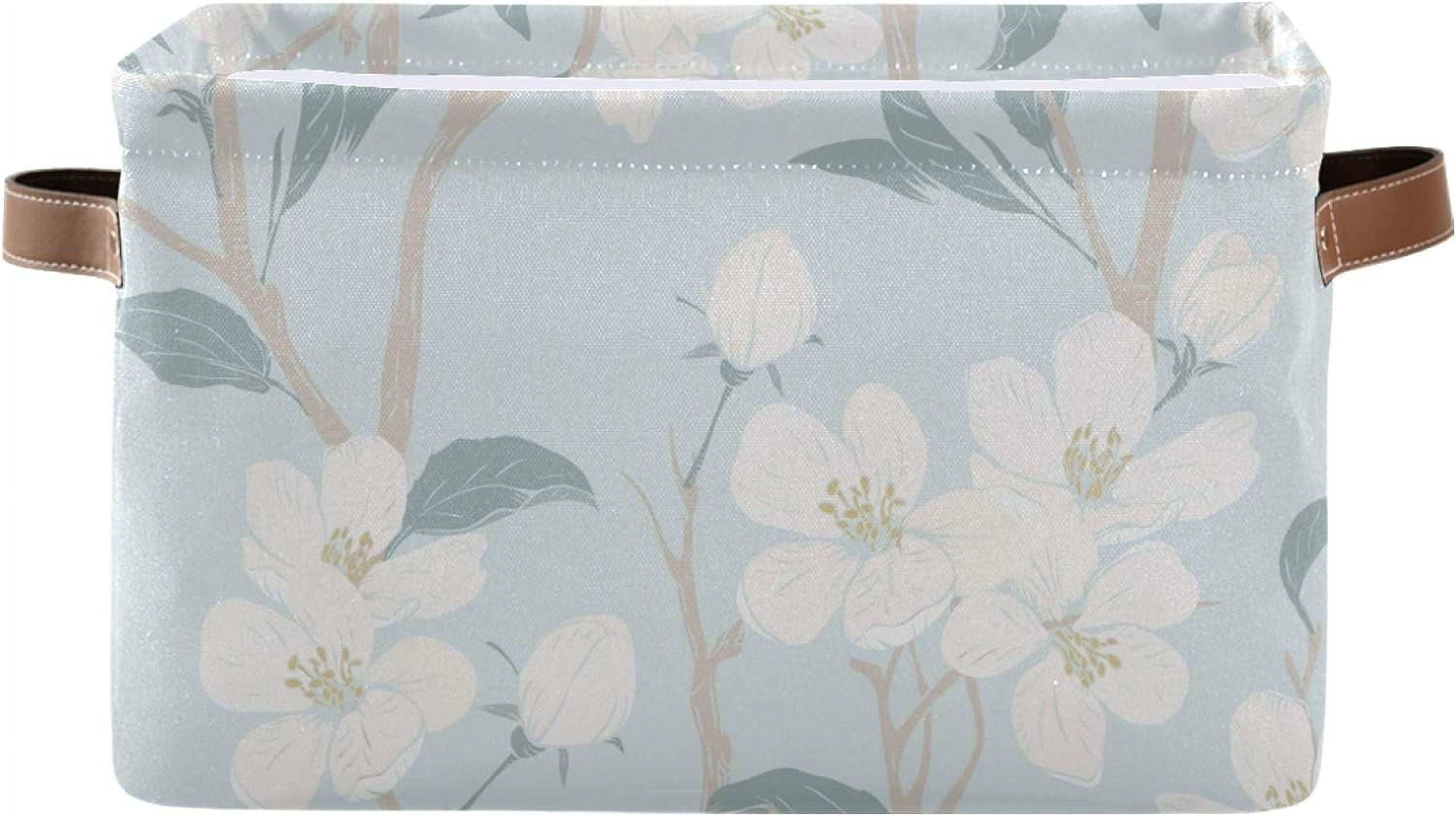 Large Foldable Storage Bin Spring Cherry Blossoms Fabric Storage ...