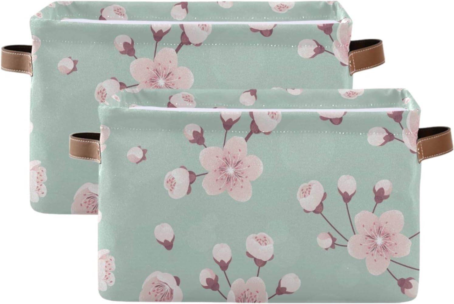 Large Foldable Storage Bin Spring Flower Cherry Blossoms Fabric Storage ...