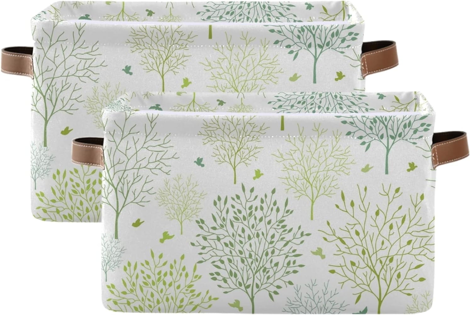 Large Foldable Storage Bin Spring Trees Fabric Storage Baskets ...