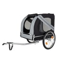 Black / Gray, Large Folding Bike Trailer for Dogs – 100LB Capacity ...
