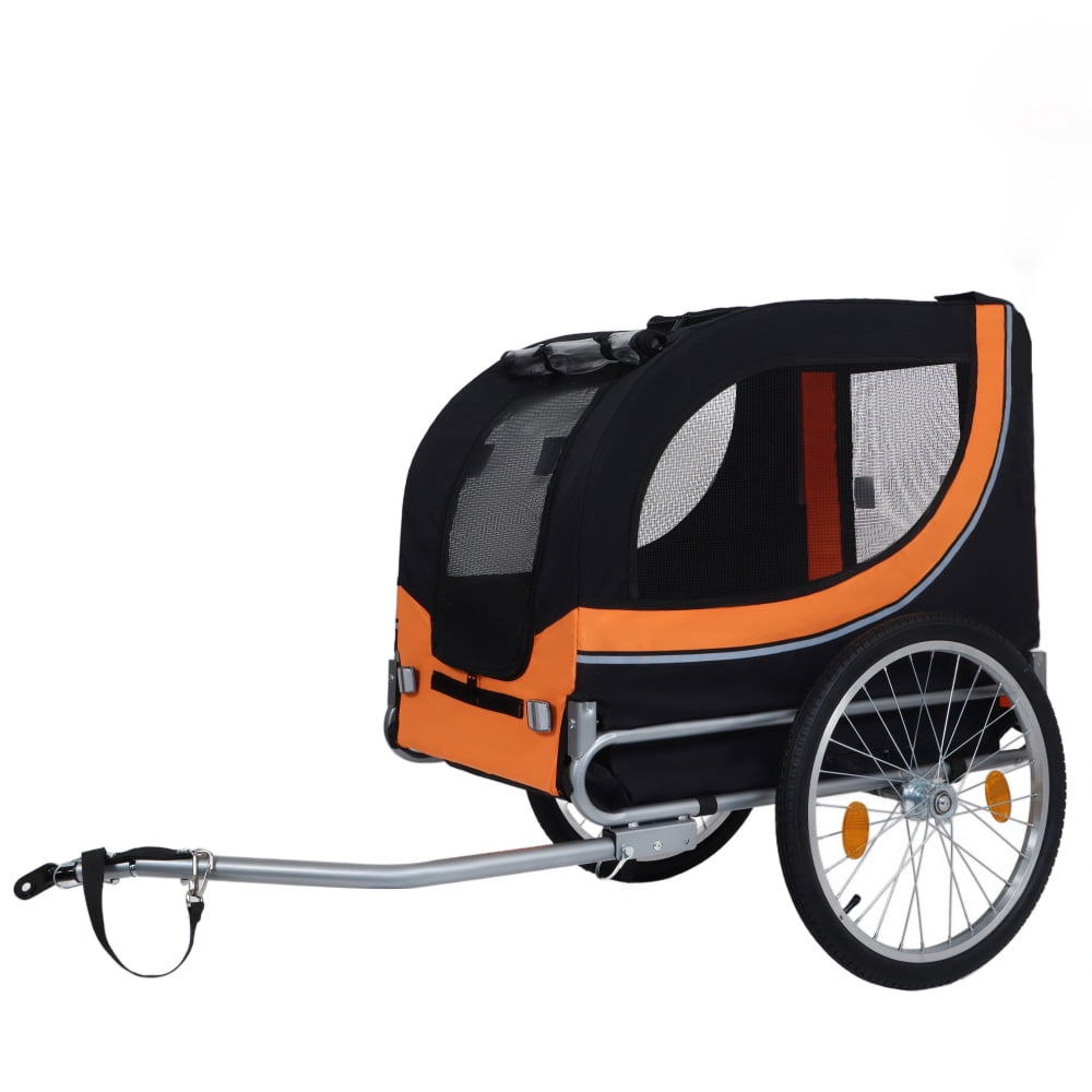 Large Folding Dog Bike Trailer: 66LB All-Terrain Pet Carrier w/ Steel ...