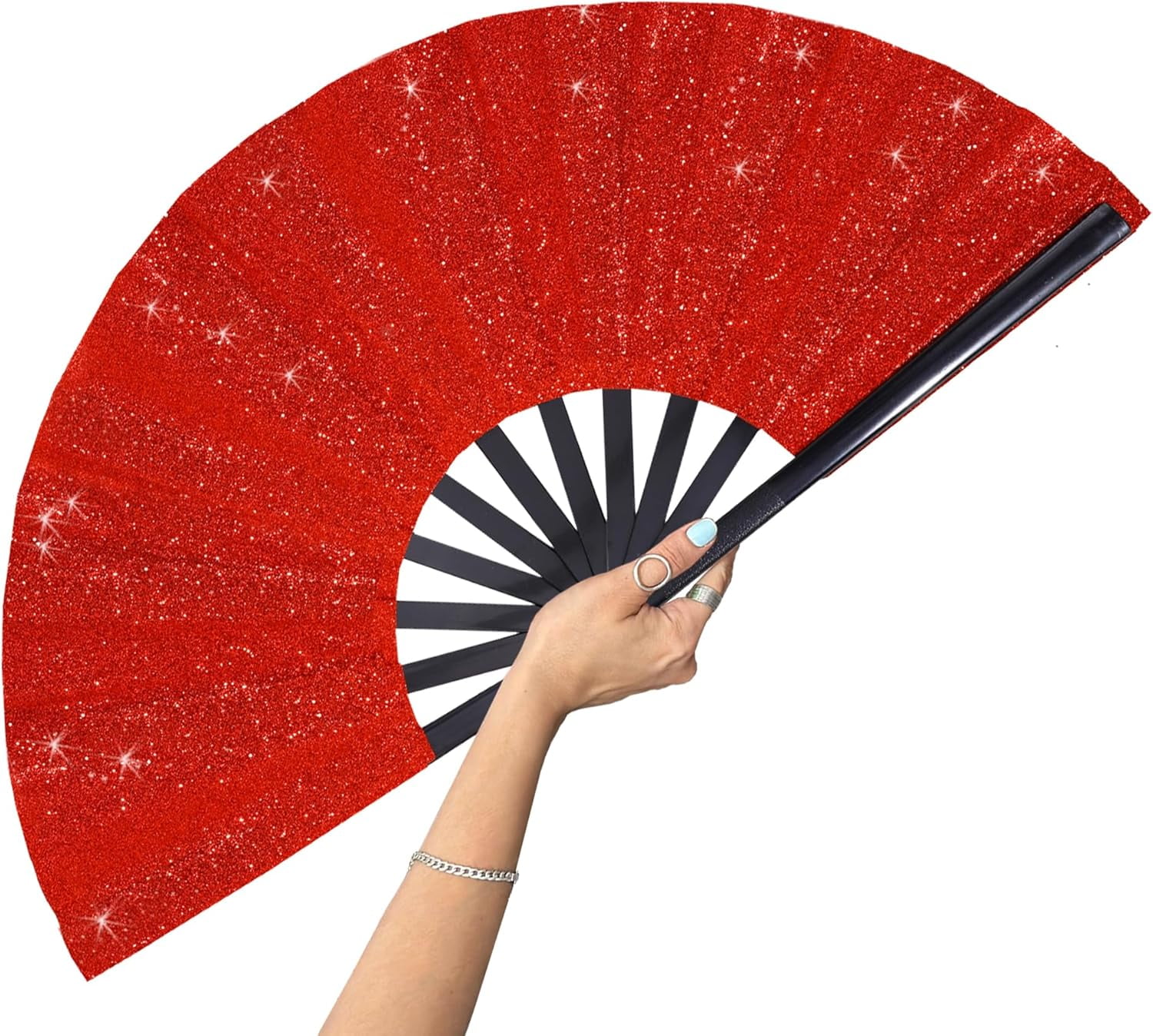 Large Folding Fan-Hand Fan Popping Fan for Line Dancing Clacking Fans ...