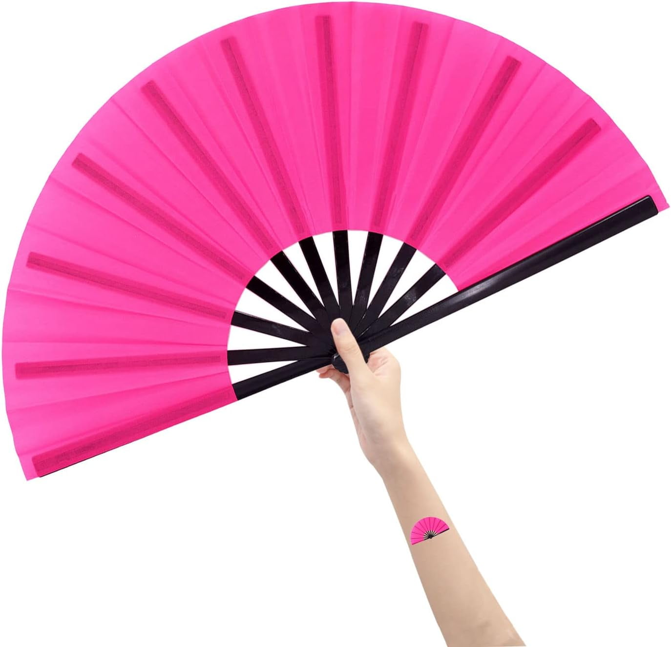 Large Folding Fan Rave Fan Popping Fans for Line Dancing Clacking Fans ...