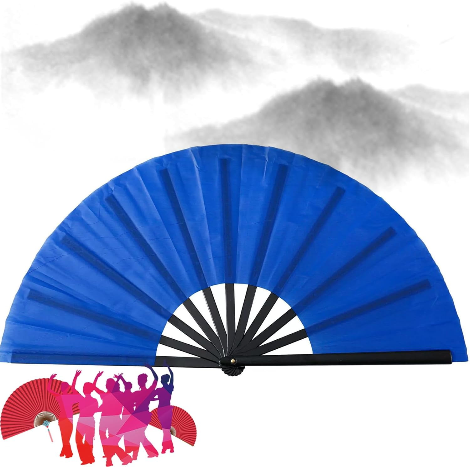 Large Folding Fans Rave Hand Clap Fan Popping Fan for Line Dancing, Big ...