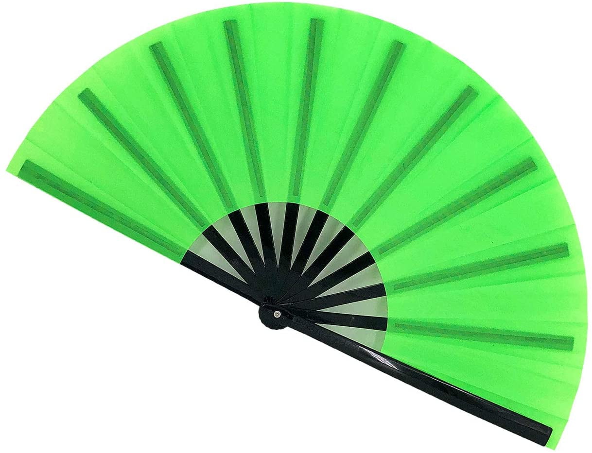 Large Folding Fans Rave Hand Clap Fan Popping Fan for Line Dancing, Big ...