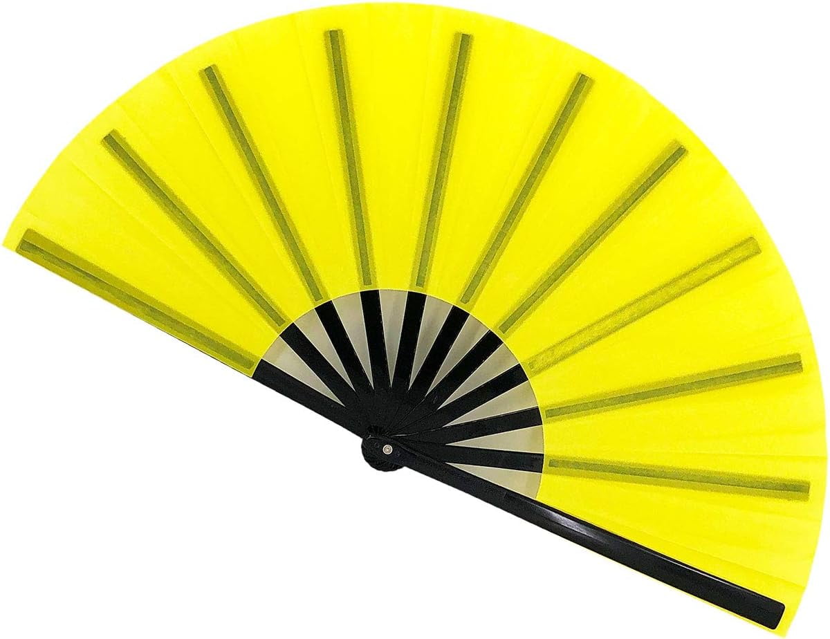 Large Folding Fans Rave Hand Clap Fan Popping Fan for Line Dancing, Big ...