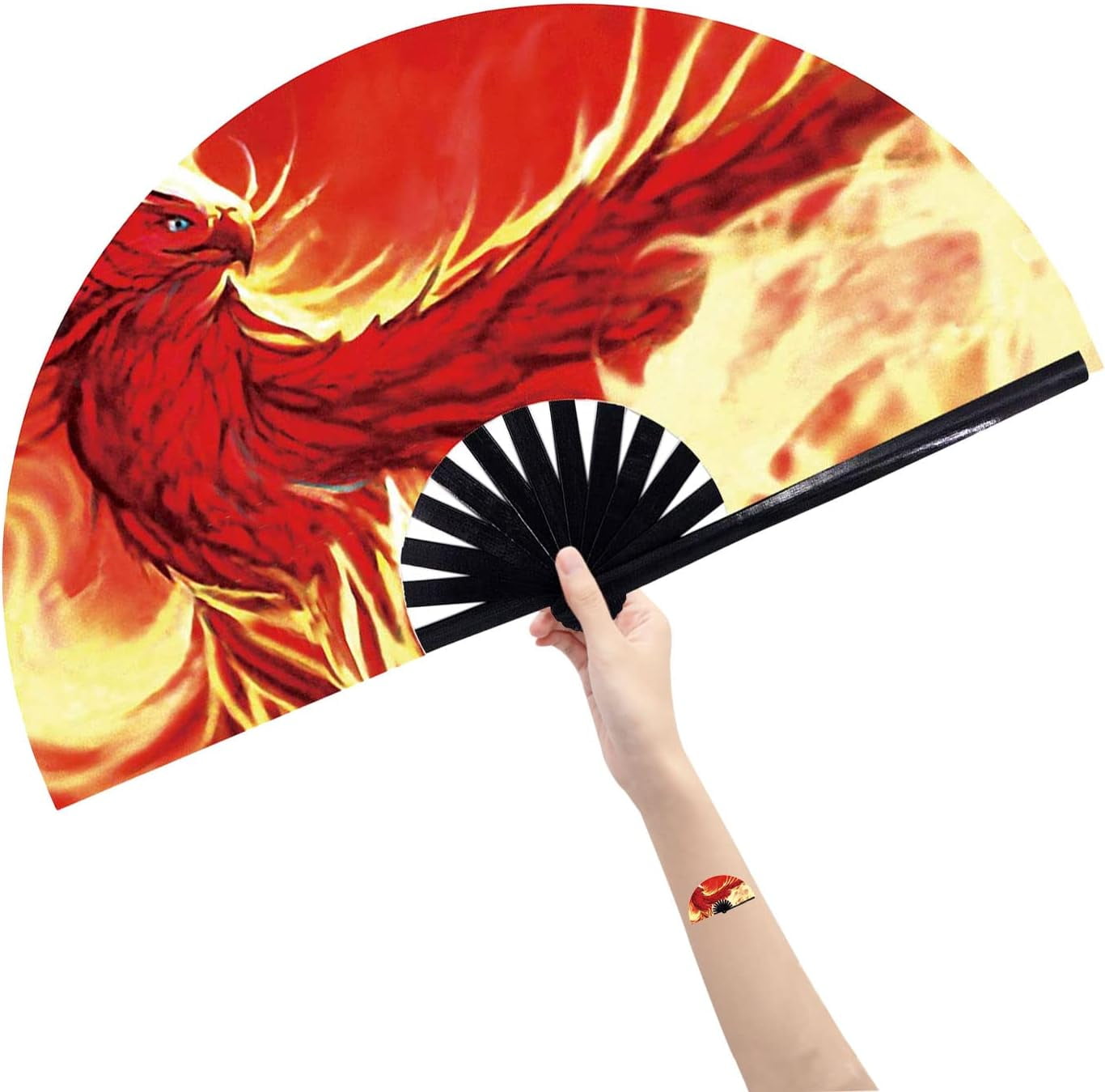 Large Folding Hand Rave Fan Popping Fan for Line Dancing Clacking Fans ...