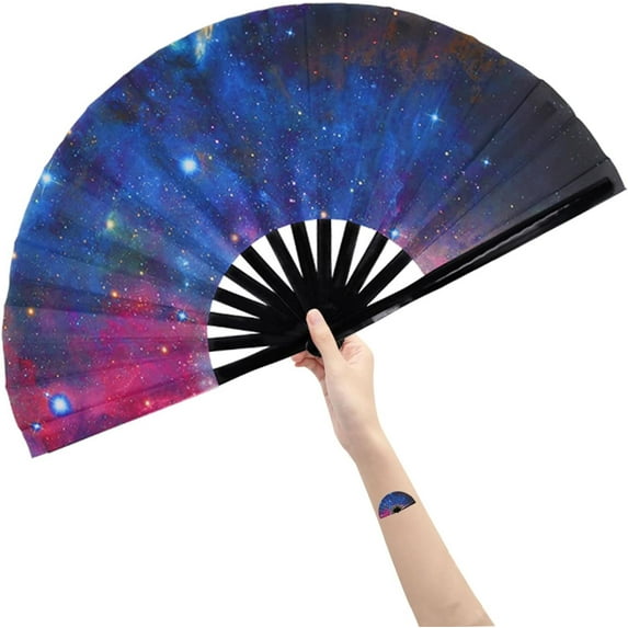 Large Folding Hand Rave Fan Popping Fan for Line Dancing Clacking Fans ...