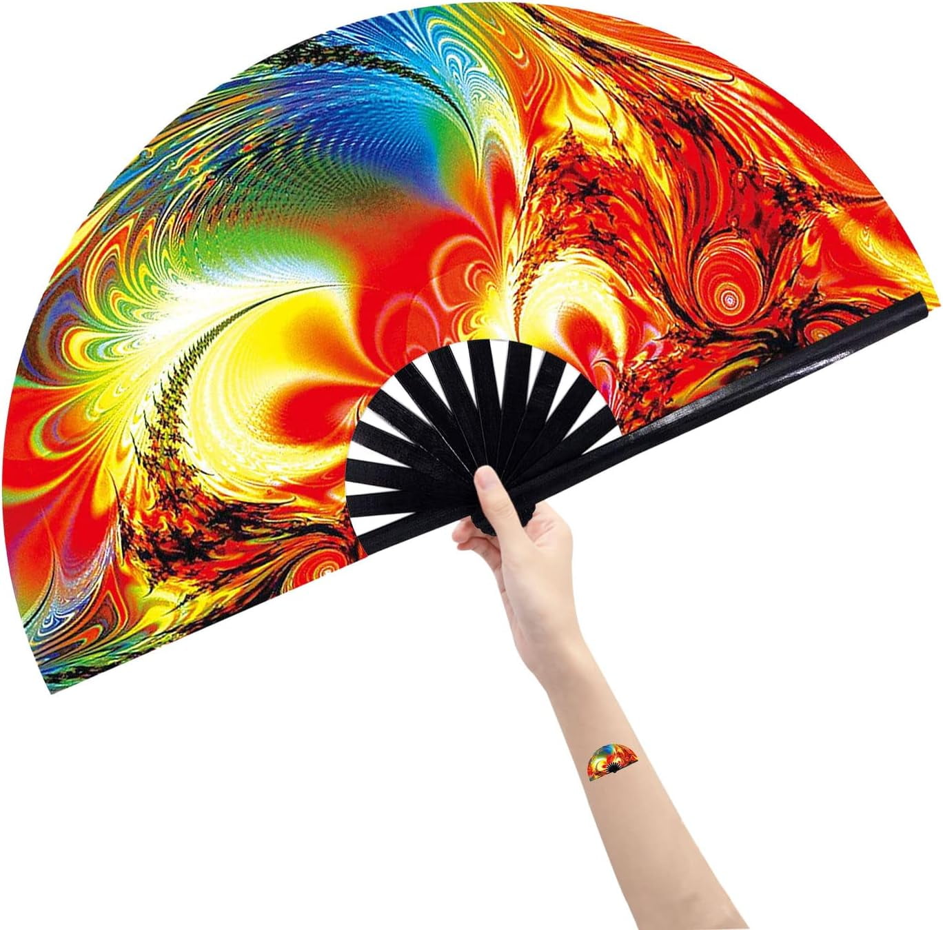 Large Folding Hand Rave Fan Popping Fan for Line Dancing Clacking Fans ...