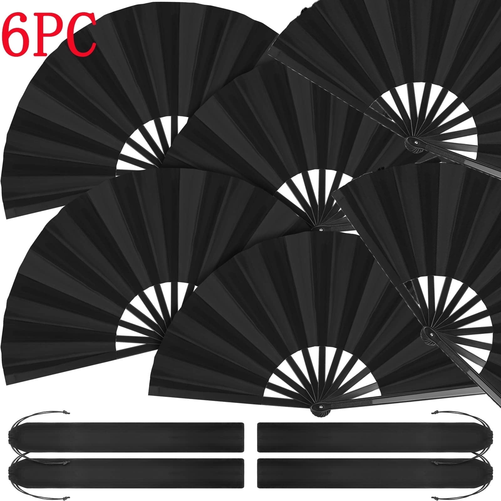 Large Folding Hand Silk Fans Chinese Handheld Tai Ji Fan for Men and ...
