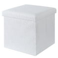 Large Folding Storage Ottoman Teddy Velvet Toy Box Cube Boucle Tufted ...