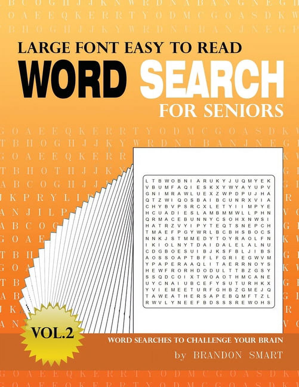 Large Font Easy-To-Read Word Search for Seniors Volume 2: Word Searches ...