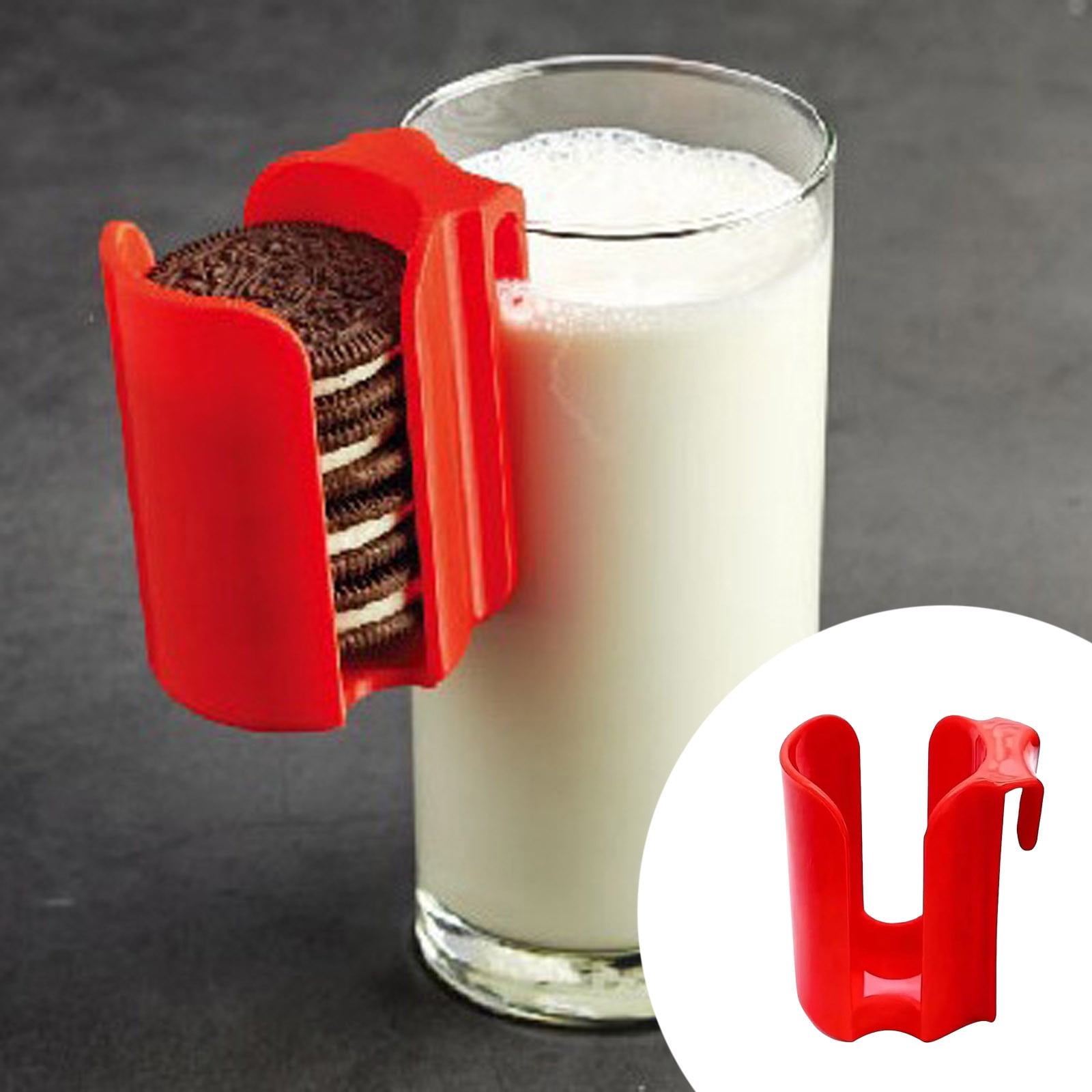 Large Food Container Cookie Holder Mug Red Cookie Holder Reusable ...