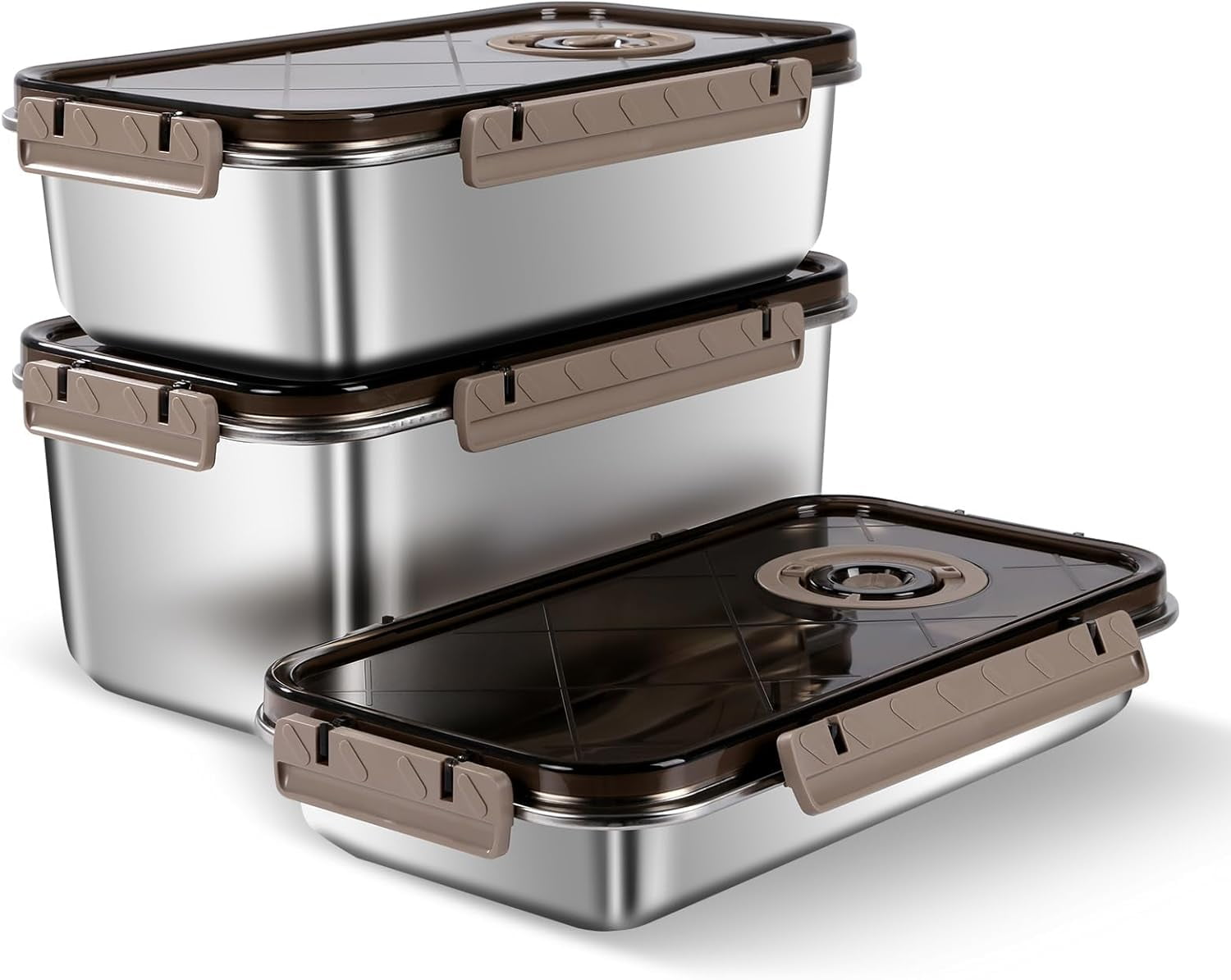 Large Food Containers with Lids Meal Prep Container Airtight Pantry ...