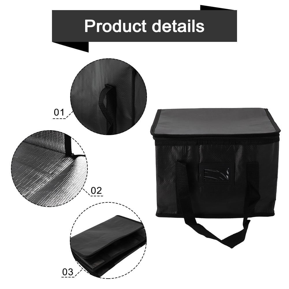 Large Food Delivery Insulated Bags Pizza Takeaway Thermal Warm Cold Bag ...