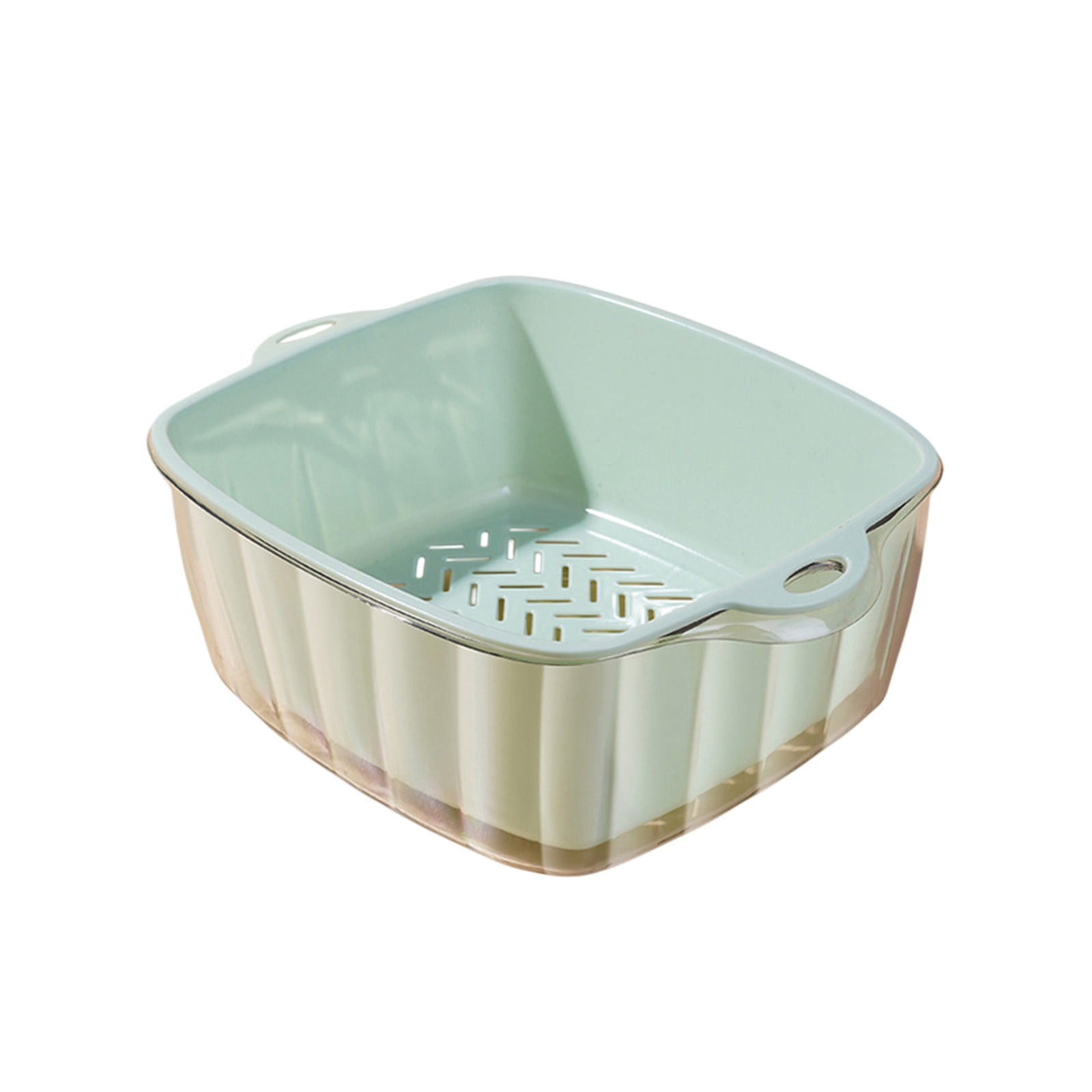 Large Food Safe Plastic Drainer Basket Kitchen Organizer Storage ...