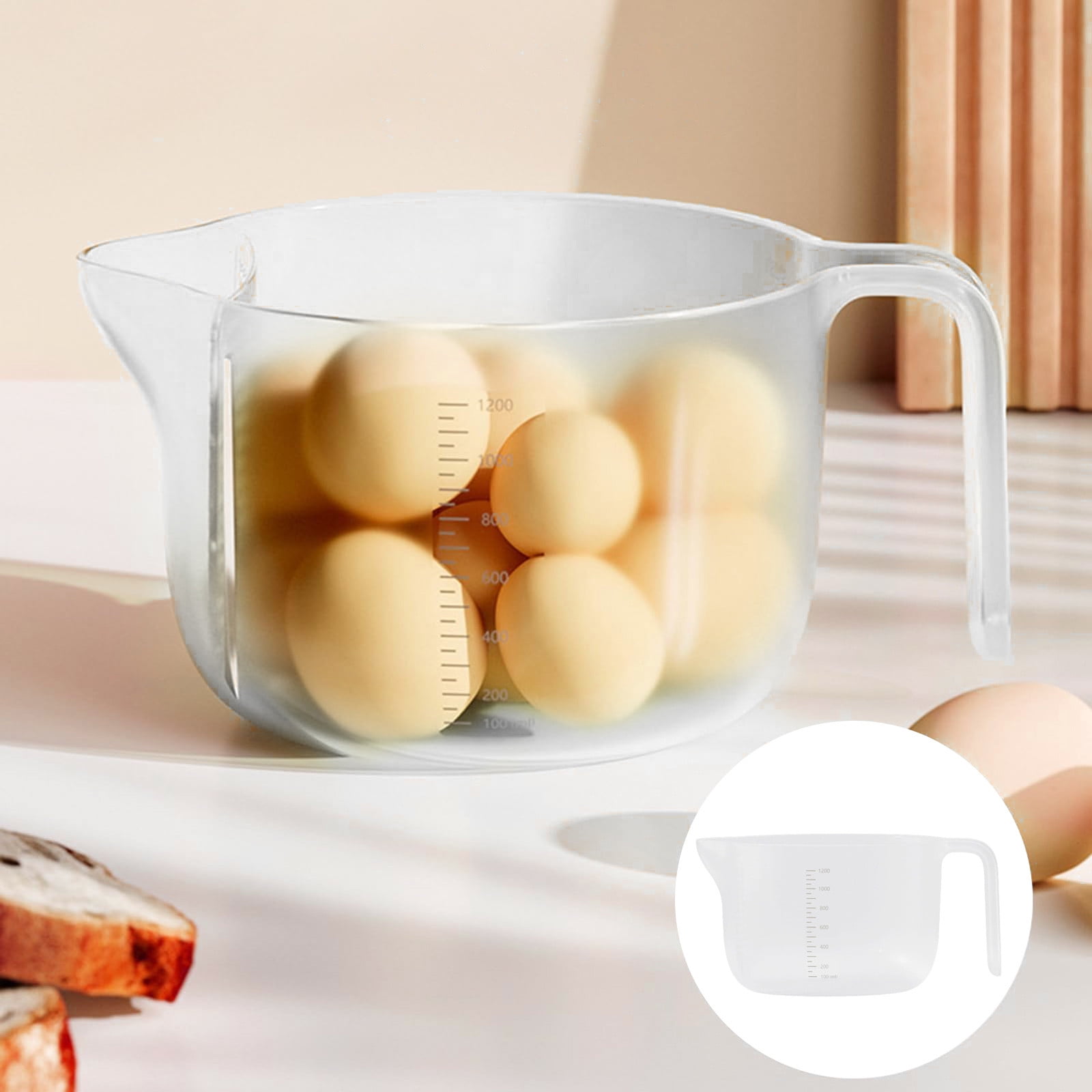 Large Food Storage Containers with Lids Egg Liquid Measuring Cup ...