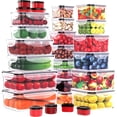 Large Food Storage Set 526OZ, Airtight Leak Proof Stackable, 85OZ to ...