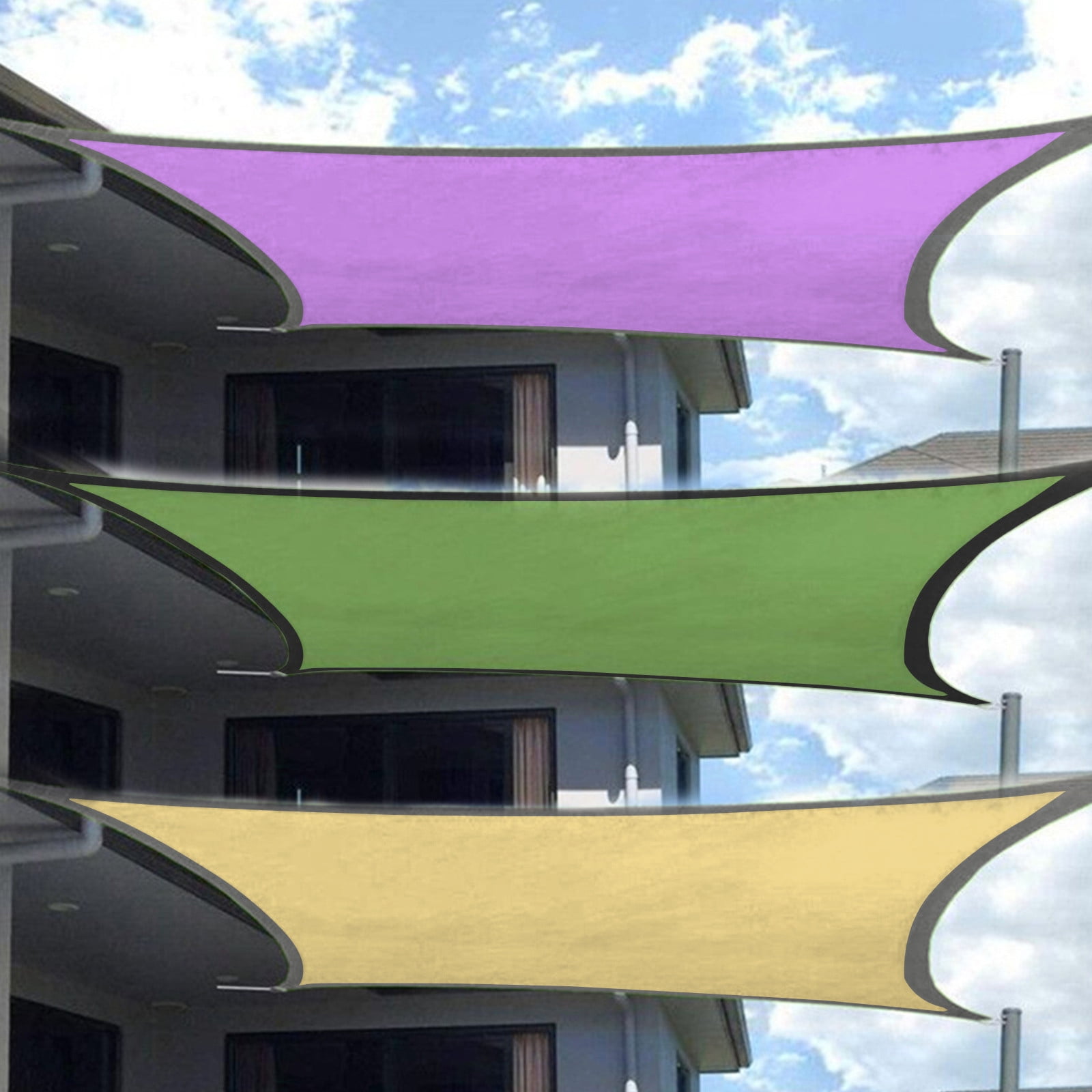 Large Four Sided Terrace Garden Shade Sail, 78.7x118 Inch, Durable ...