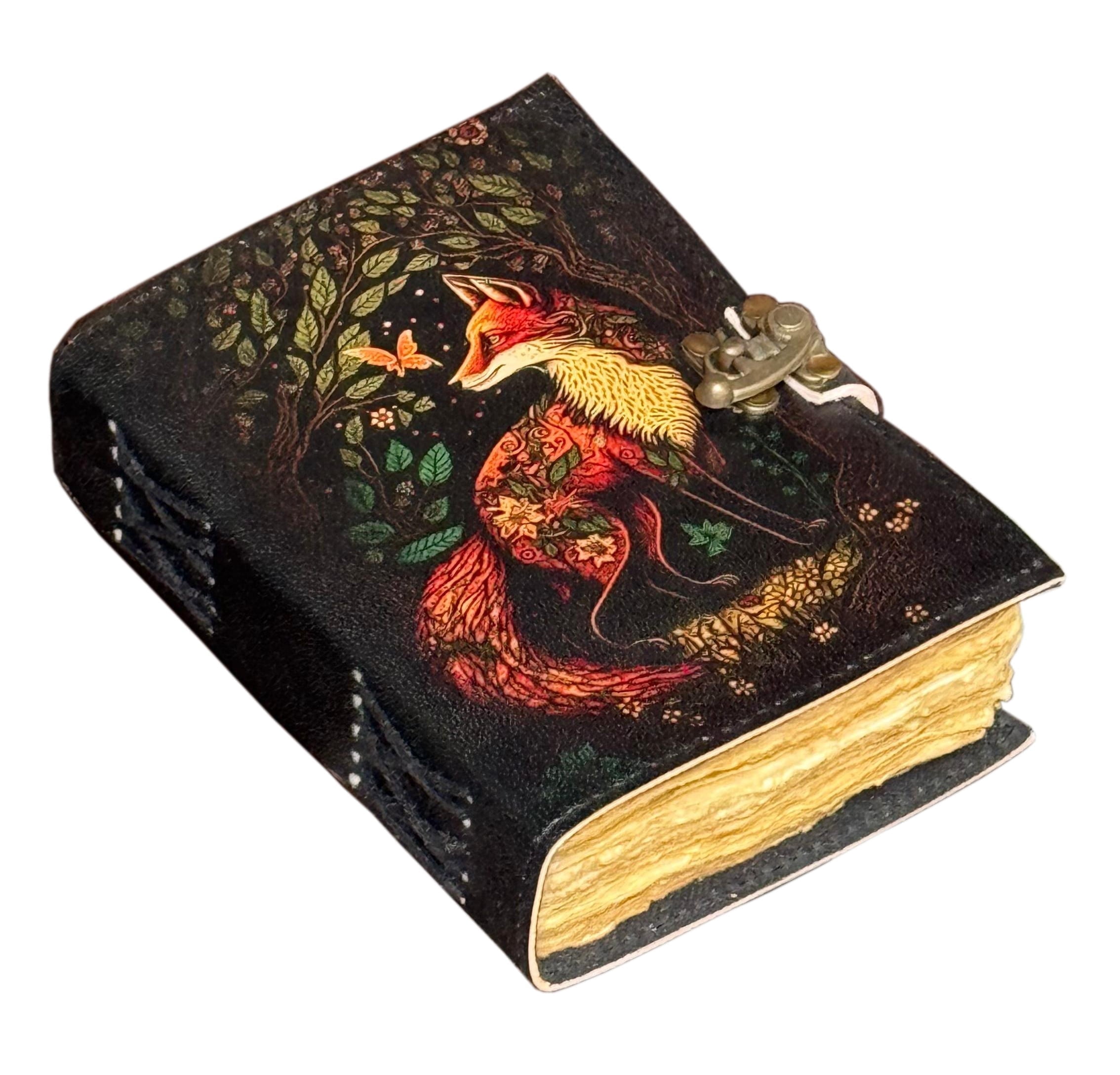 Fox Leather Journal Blank Spell Book of Shadows Witchcraft Supplies ...