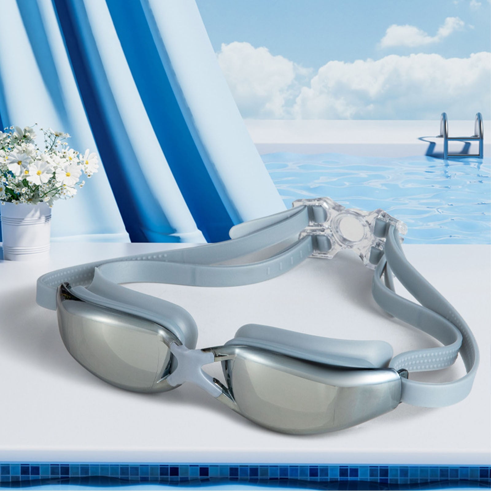 Large Frame Myopia Goggles, Electroplated Design, Flat Light Sealing ...