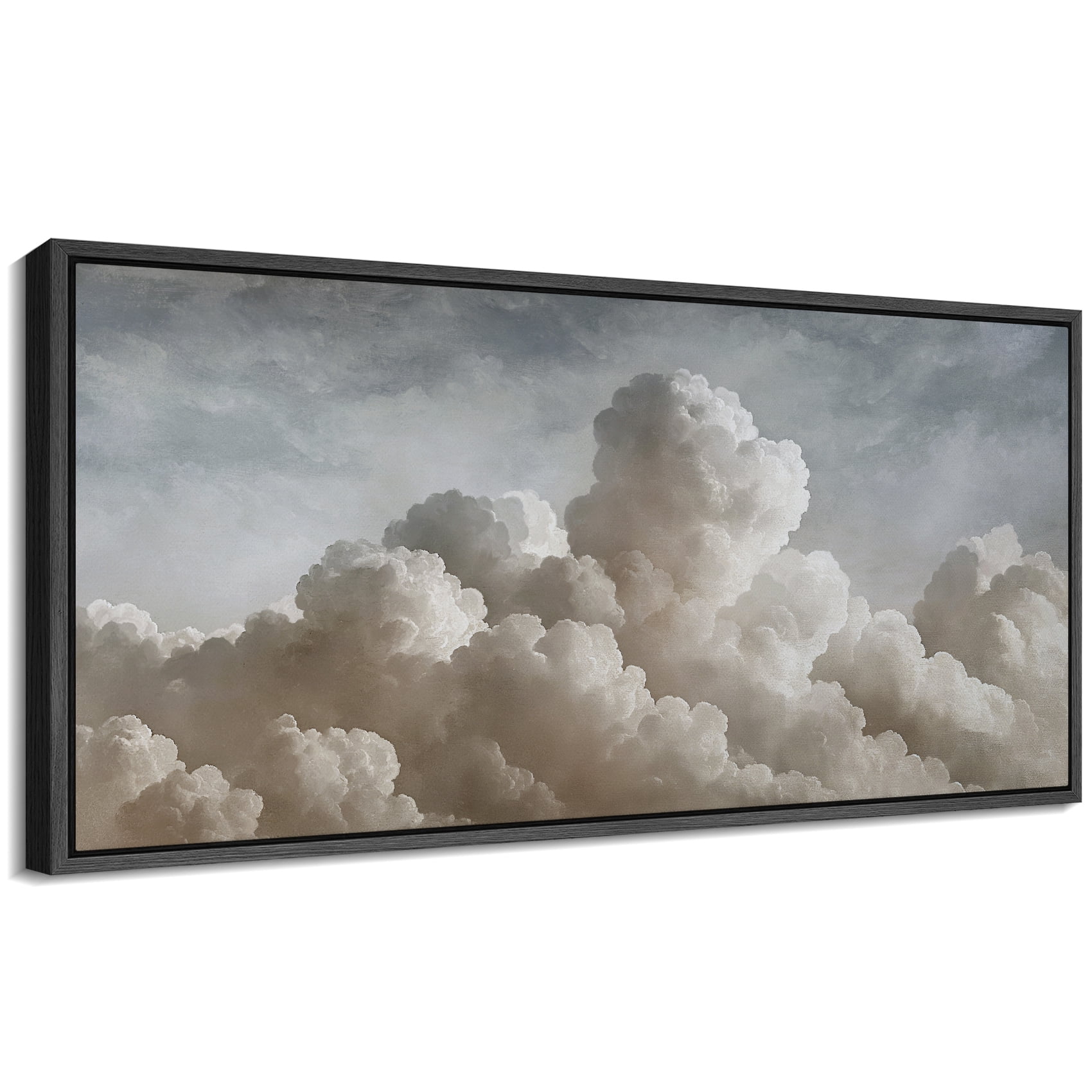 Large Framed Canvas Print Billowing Clouds - Stunning AtmosphericWall ...
