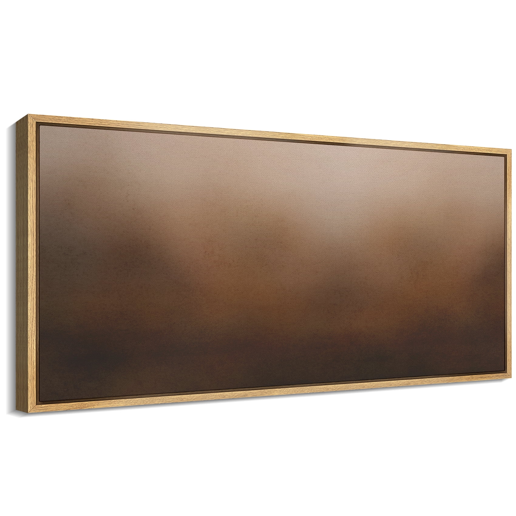 Large Framed Canvas Print Minimalist Abstract Wall Art with Warm Brown ...