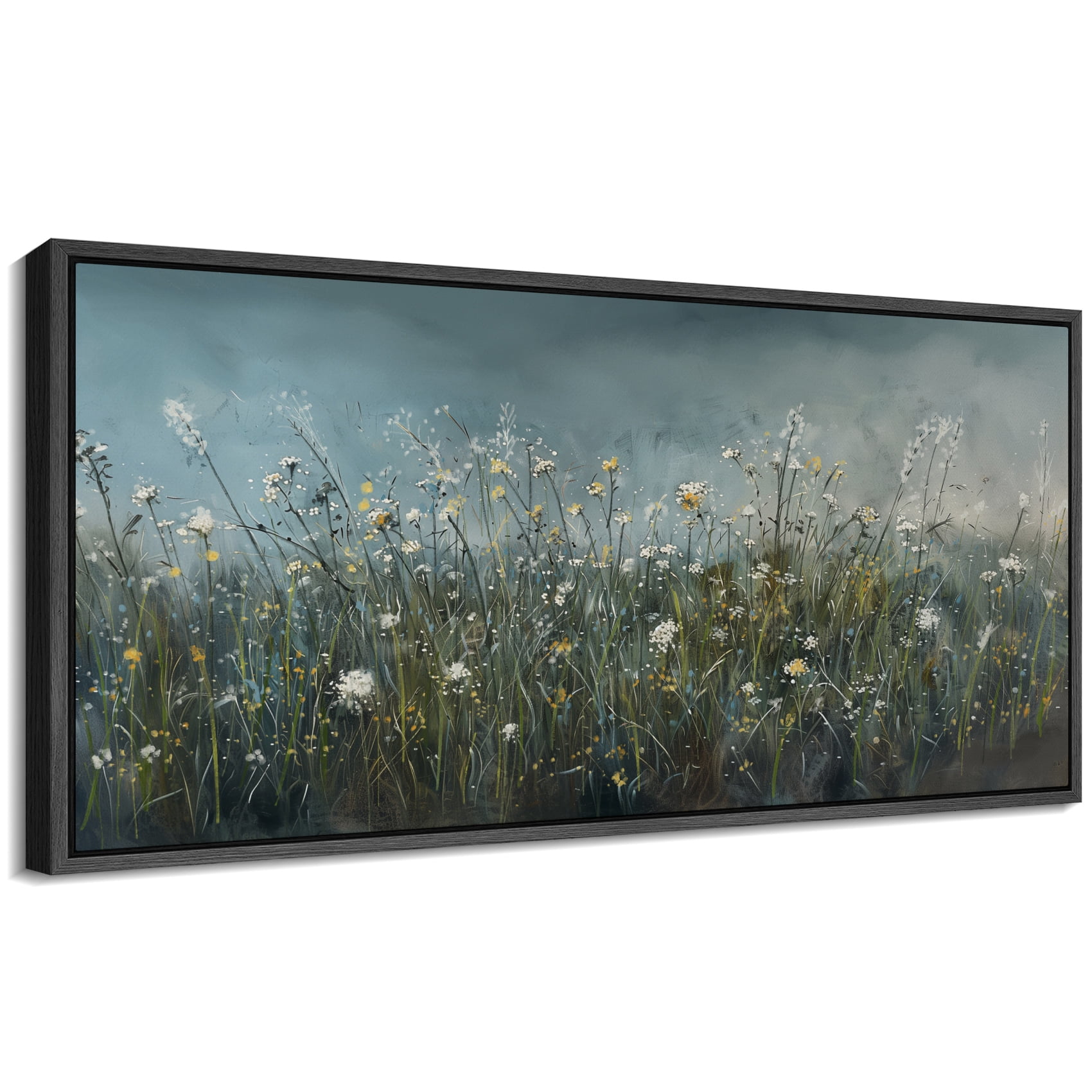 Large Framed Canvas Print Romantic Rose GardenWall Art Decorative Ready ...