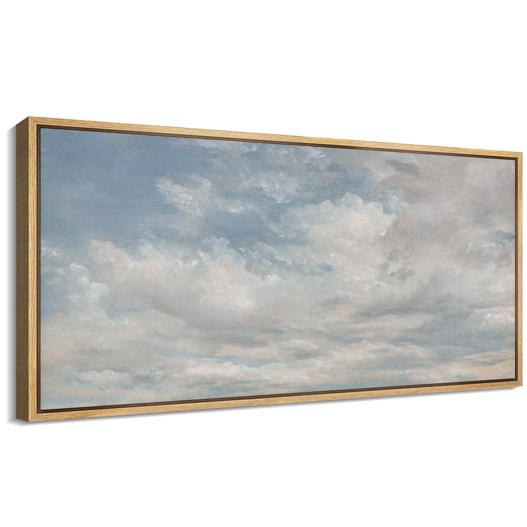 Large Framed Canvas Print Serene Blue Skies - Classic LandscapeWall Art ...