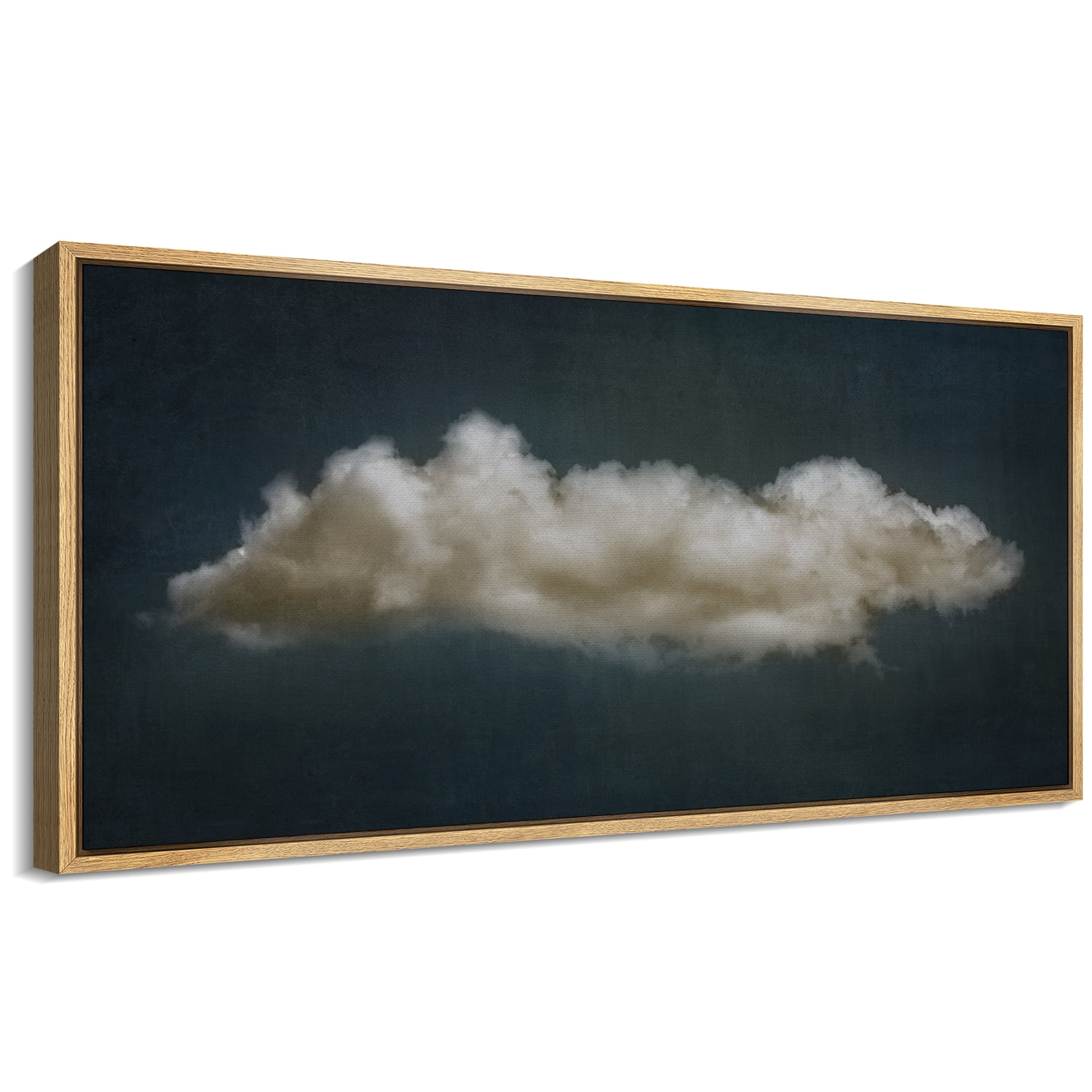Large Framed Canvas Print Solitary Cloud - Moody Dark SkyWall Art ...