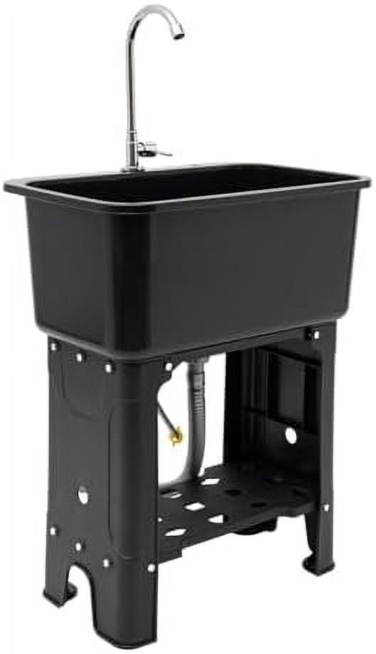 Large Freestanding Utility Sink, Single Bowl Laundry Utility Room Sinks ...