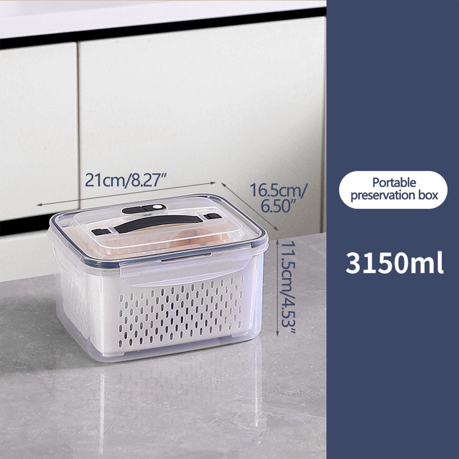 Large Fruit Containers for Fridge, Leakproof Food Storage Containers ...