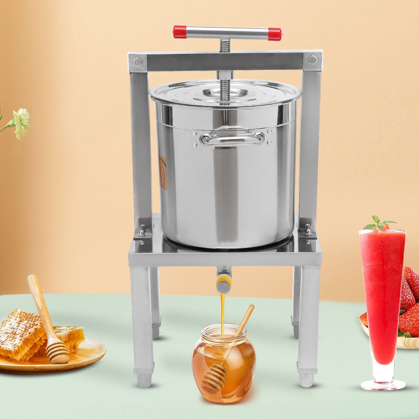 Large Fruit Honey Presser Cider Wine Grape Apple Press Extractor DIY ...