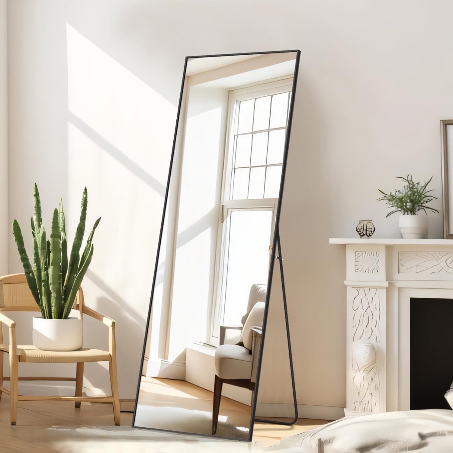 Large Full Length Mirror 64"x21" Rectangle Full Body Floor Mirror with ...