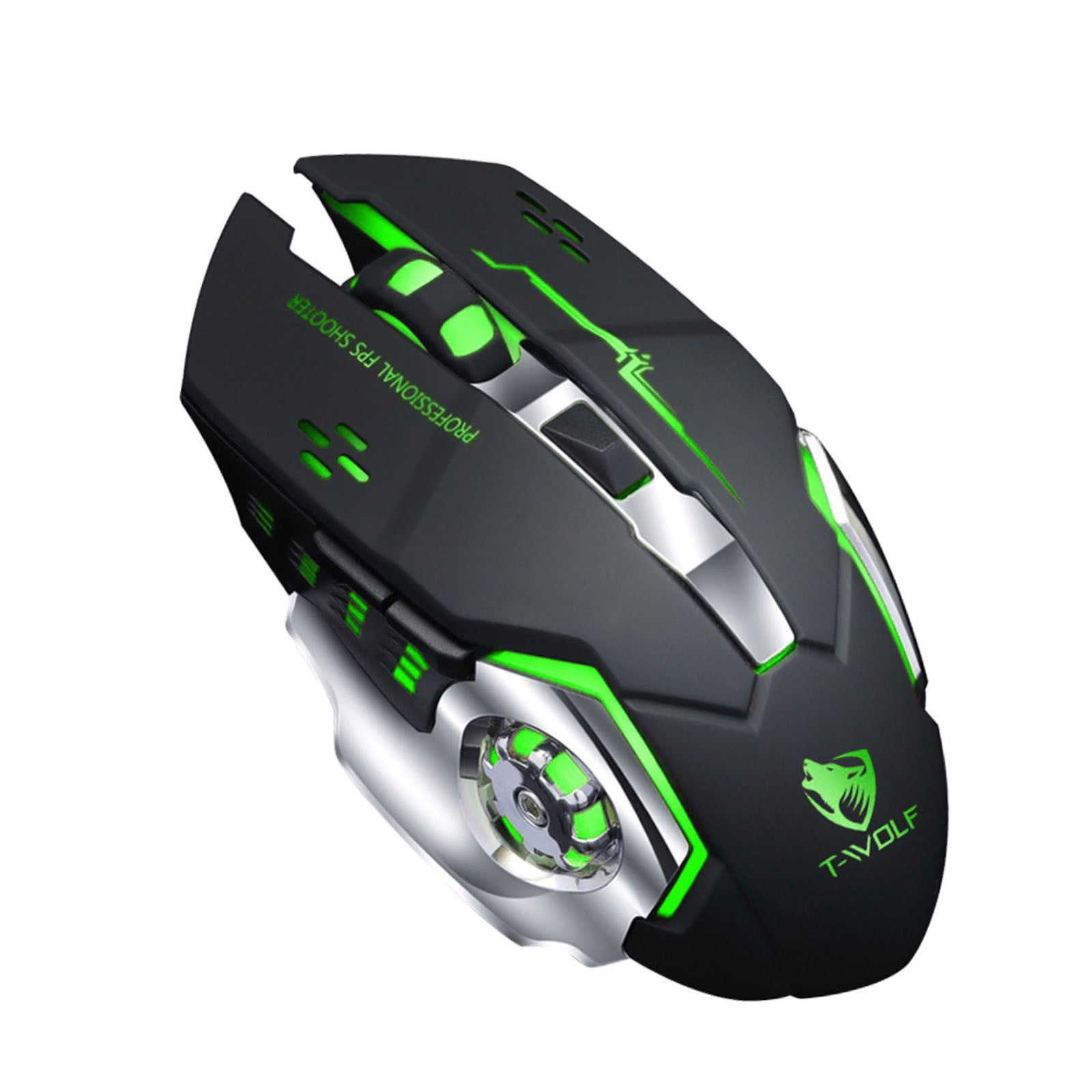 Large Gaming Mice Wireless Gaming Mice Up To 2400 DPI, Rechargeable USB ...