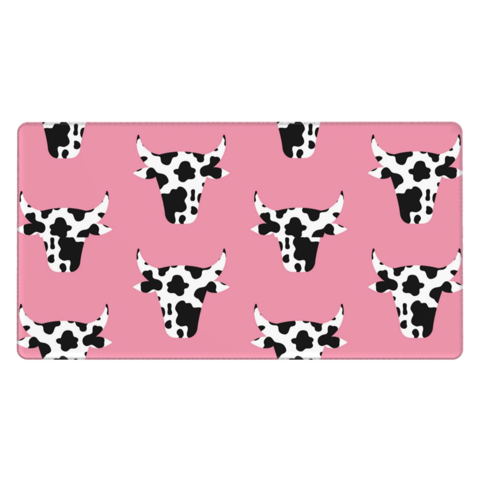 Large Gaming Mouse Pad - Artistic Cartoon Cow Print Head Non-Slip ...