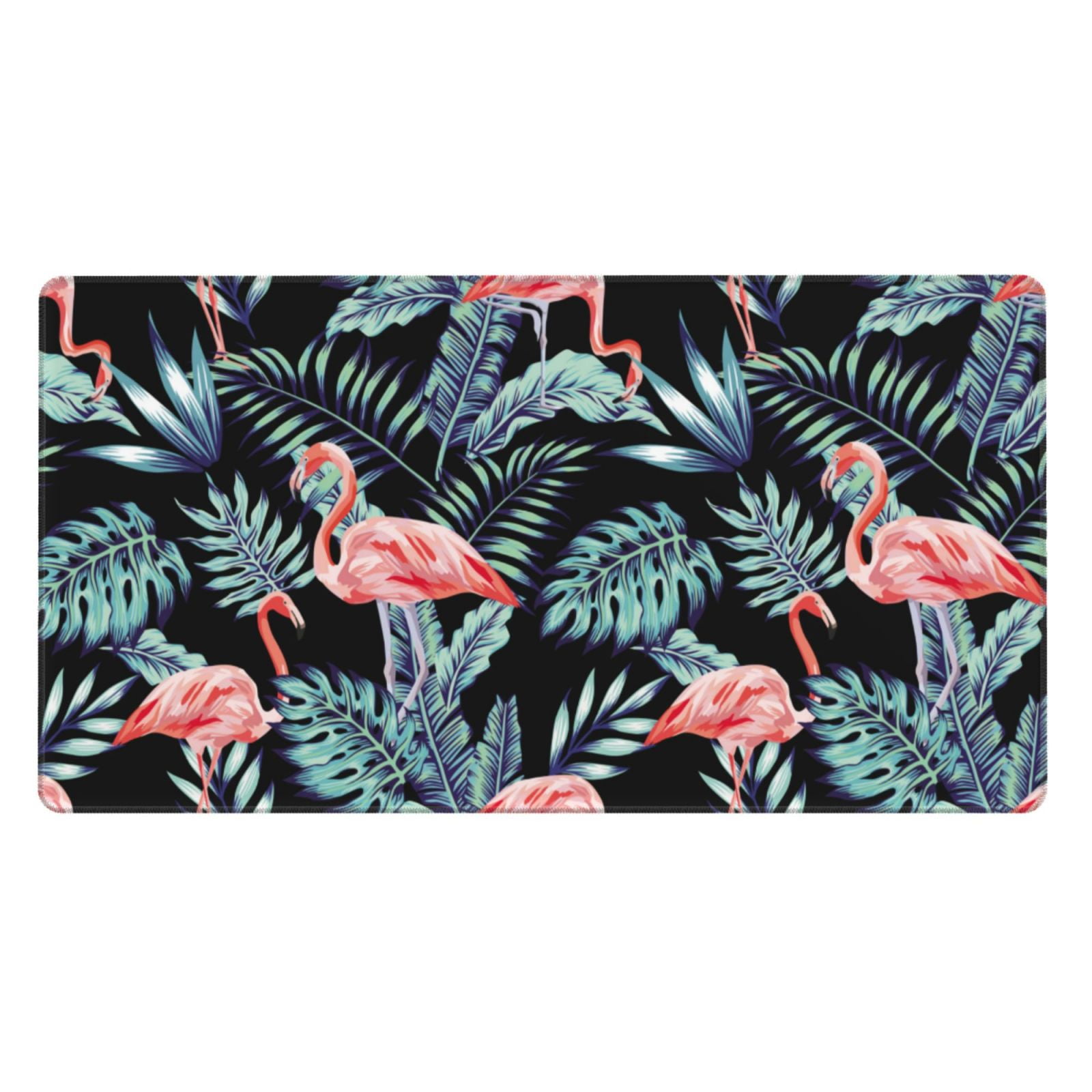 Large Gaming Mouse Pad - Bird Night Blue Forest Non-Slip Rubber Base Desk Mat, Desk Pad with ...