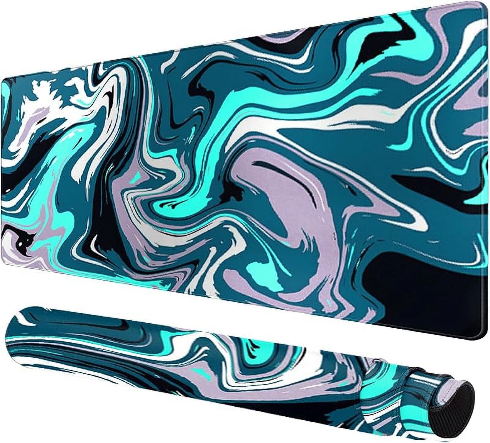 Large Gaming Mouse Pad - Black and White Mouse Pad with Stitched Edges ...