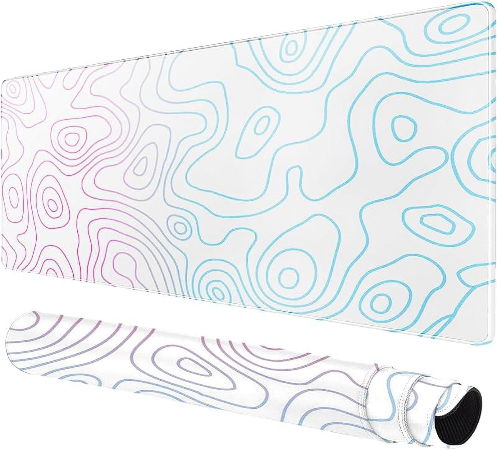 Large Gaming Mouse Pad - Black and White Mouse Pad with Stitched Edges ...