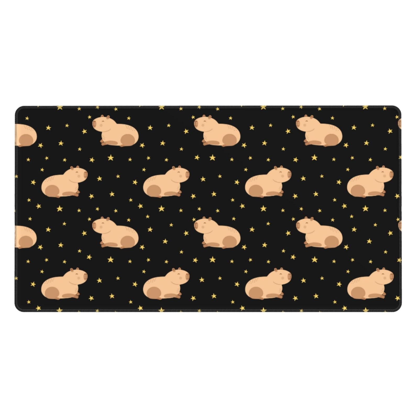 Large Gaming Mouse Pad - Capybaras Star Non-Slip Rubber Base Desk Mat ...