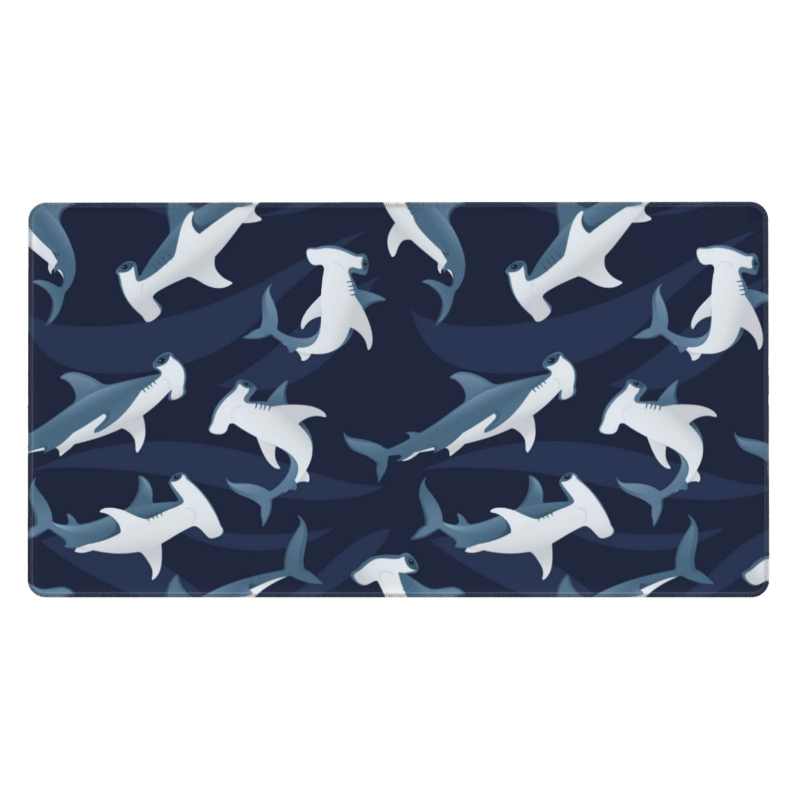 Large Gaming Mouse Pad - Cartoon Cute Hammerhead Shark Non-Slip Rubber ...