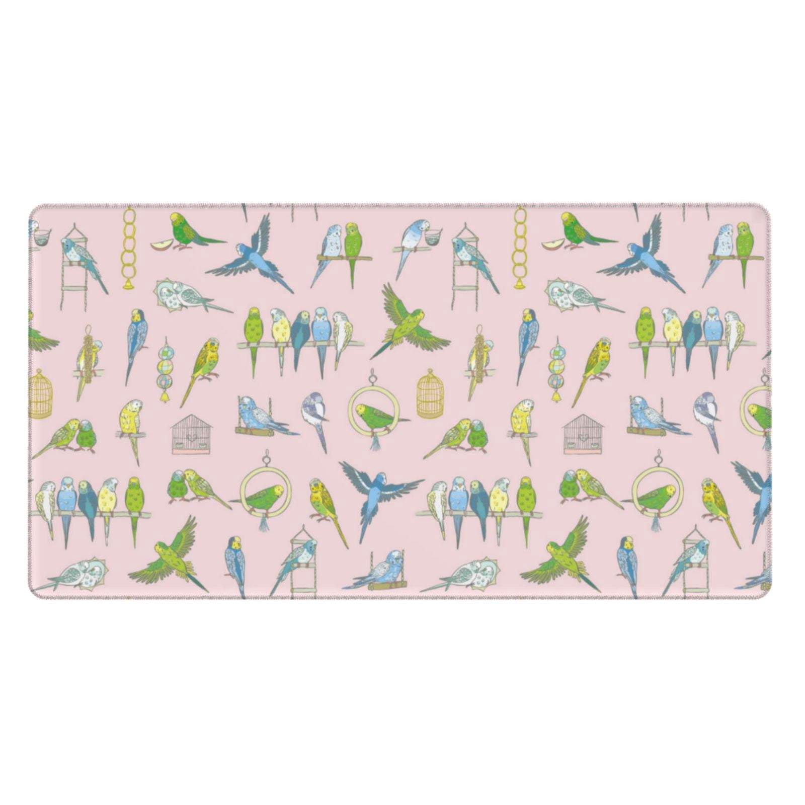 Large Gaming Mouse Pad - Cartoon Cute Parrots Non-Slip Rubber Base Desk ...