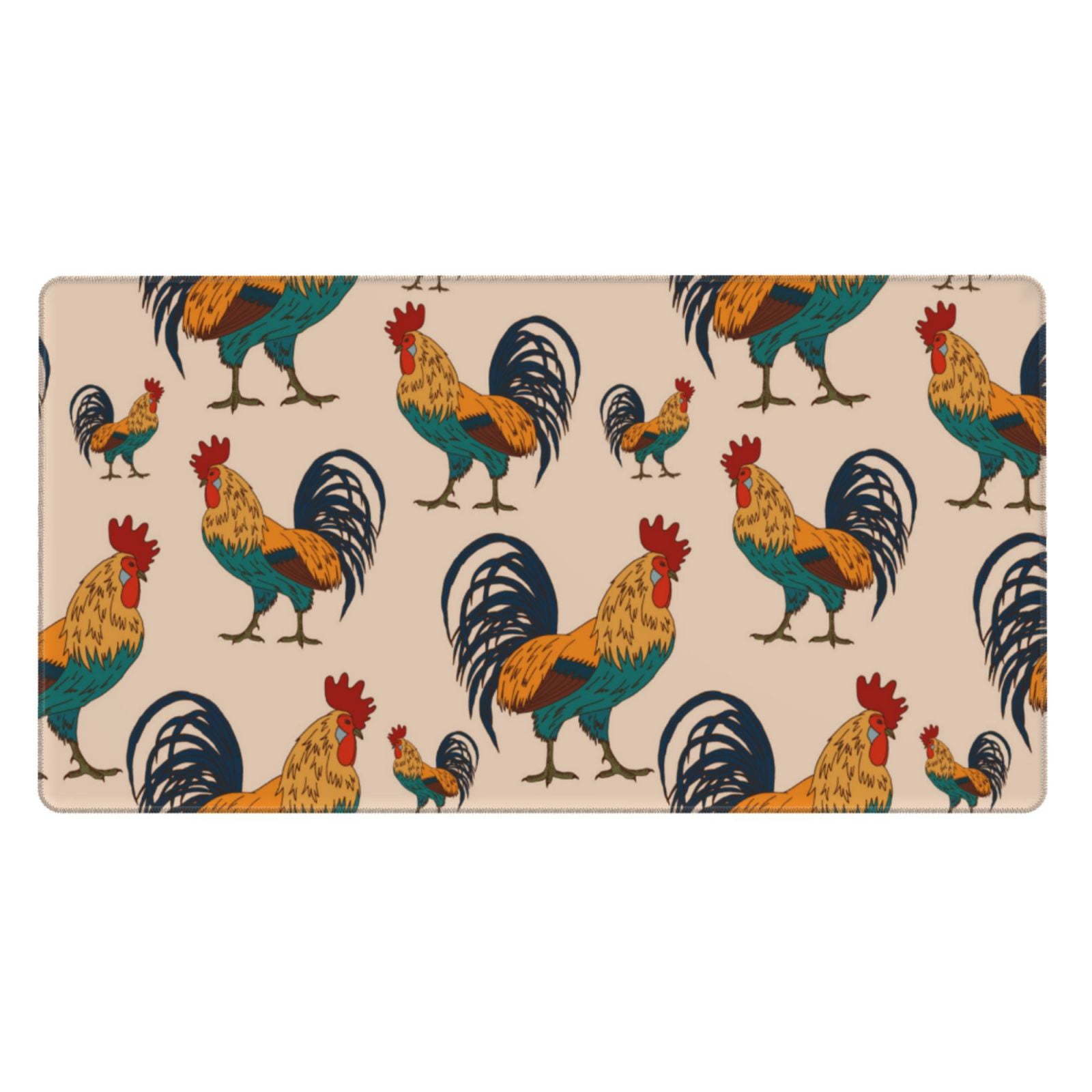 Large Gaming Mouse Pad - Cartoon Cute Rooster Chicken Non-Slip Rubber ...