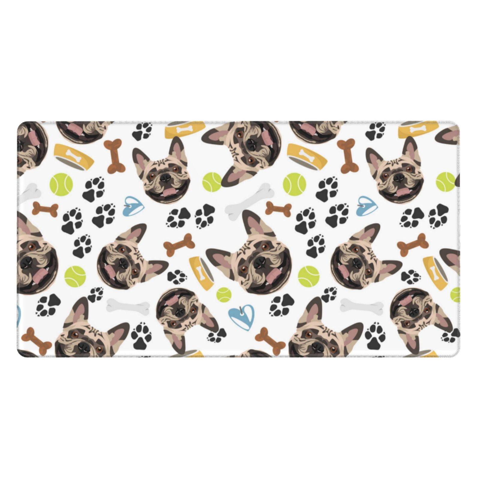 Large Gaming Mouse Pad - Classic Cute French Bulldog Non-Slip Rubber ...