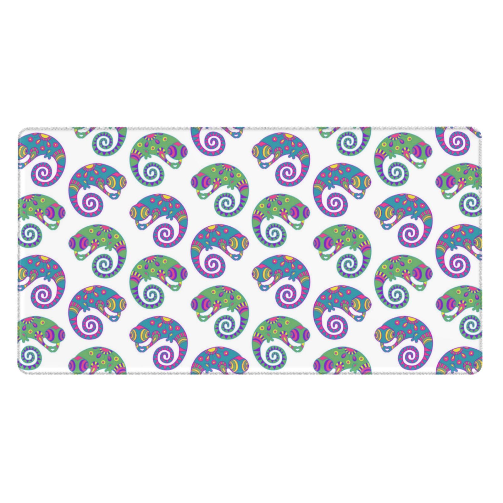 Large Gaming Mouse Pad - Colorful Cartoon Cute Lizard Non-Slip Rubber ...