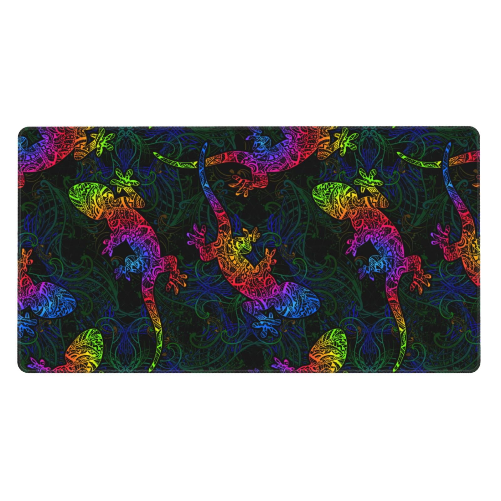 Large Gaming Mouse Pad - Colorful Cute Lizard Gecko Non-Slip Rubber ...
