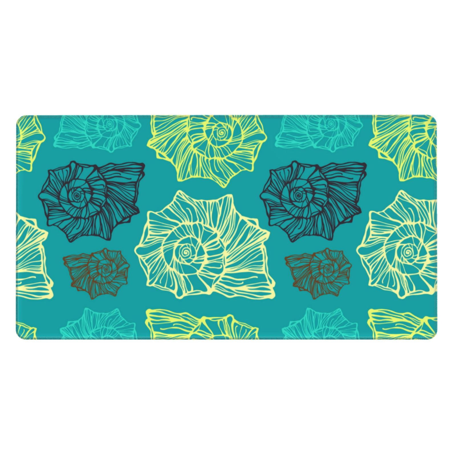 Large Gaming Mouse Pad - Conch Green Non-Slip Rubber Base Desk Mat ...