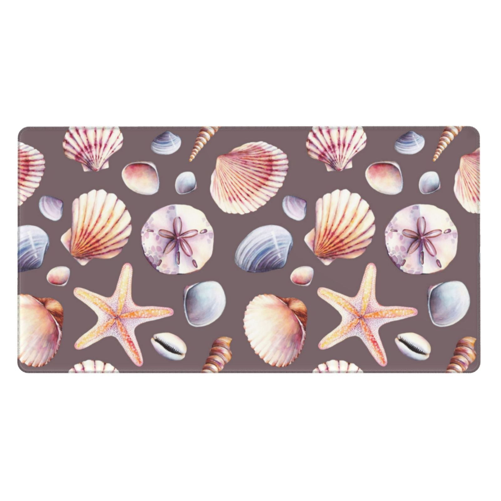 Large Gaming Mouse Pad - Conch Starfish Shell Non-Slip Rubber Base Desk ...