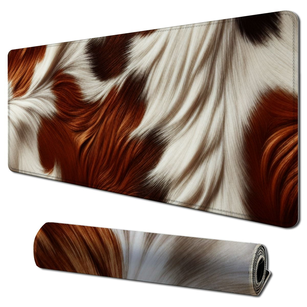 Large Gaming Mouse Pad Cow Fur Extended Mouse Mat Farm Animal Skin ...