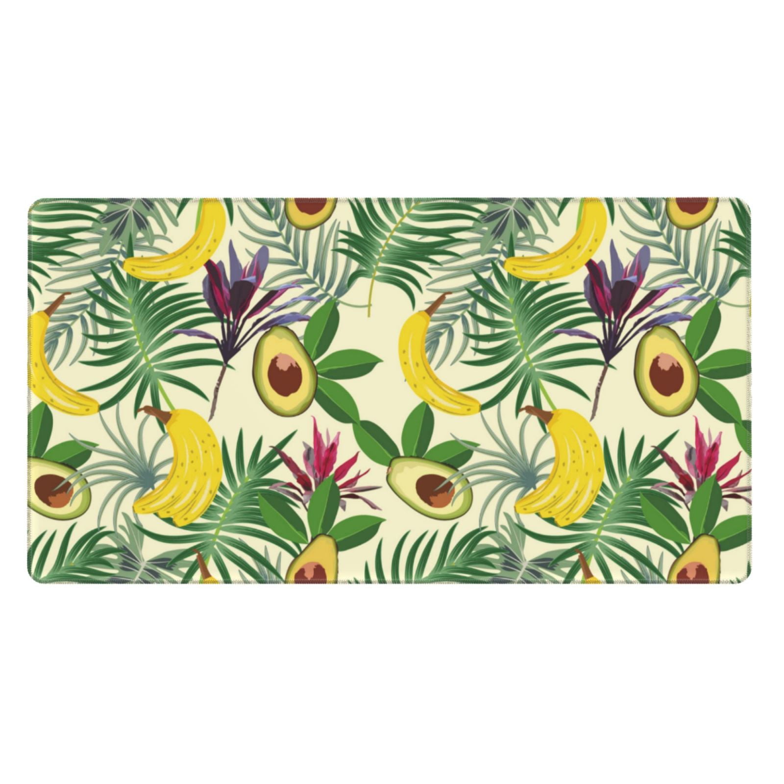 Large Gaming Mouse Pad - Cute Avocado Banana Leaves Non-Slip Rubber ...